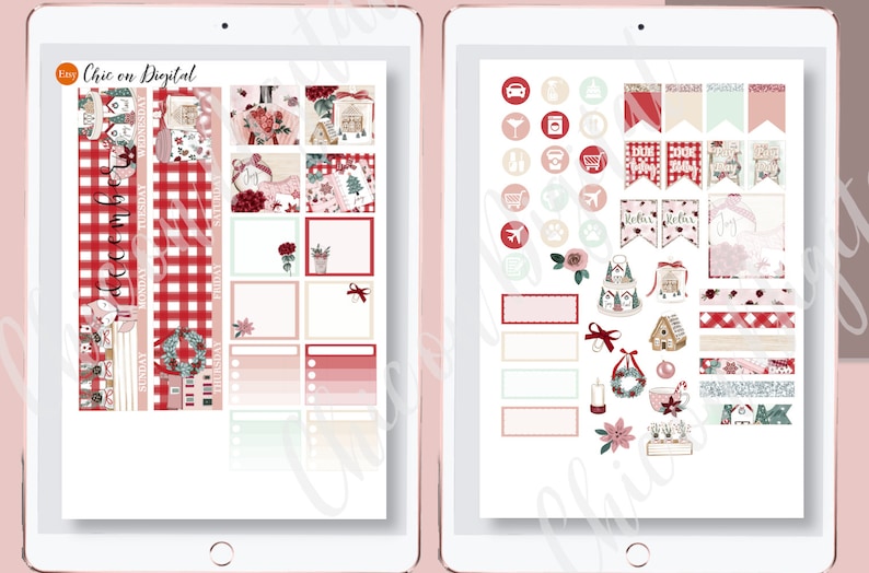 DECEMBER MONTHLY KIT Digital Stickers December Goodnotes | Etsy