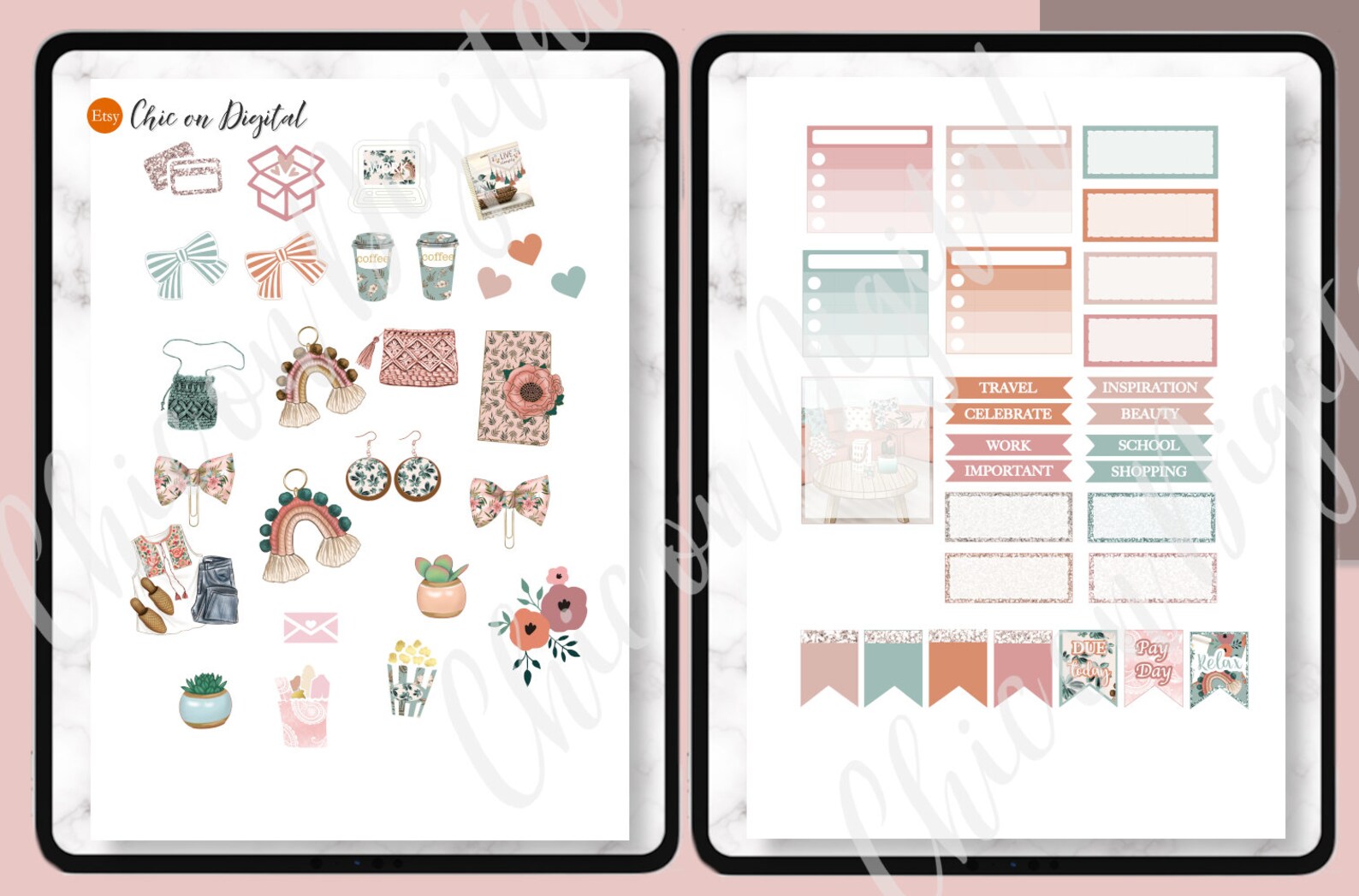 JUNE MONTHLY Digital Stickers, Summer Goodnotes Stickers, June ...