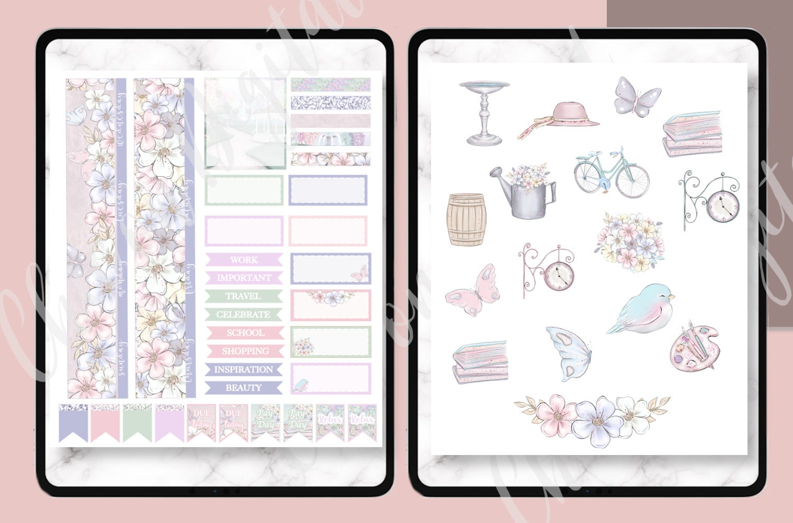 MARCH MONTHLY KIT Digital Stickers March Goodnotes Stickers - Etsy