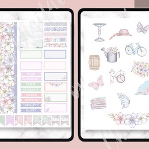 MARCH MONTHLY KIT Digital Stickers, March Goodnotes Stickers, March ...