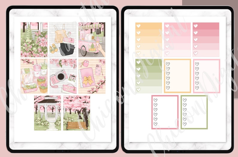 Cherry Blossom GOODNOTES Sticker Spring Flower Goodnotes - Etsy