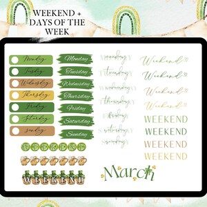 March GOODNOTES STICKER, St Patrick Digital Sticker Seasonal ...