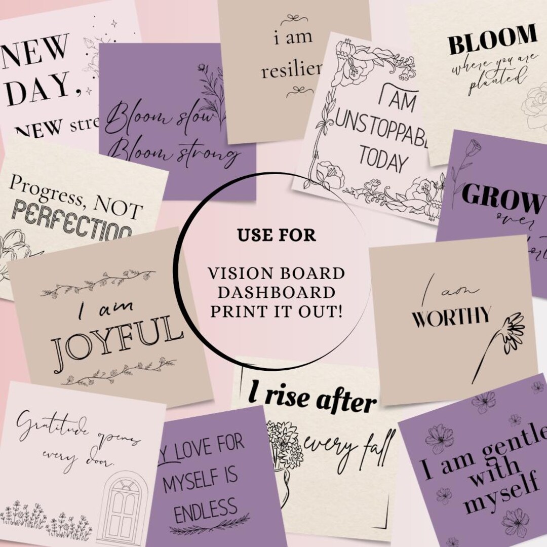 50 Positive Affirmation Cards, Inspirational Digital Stickers Goodnotes ...