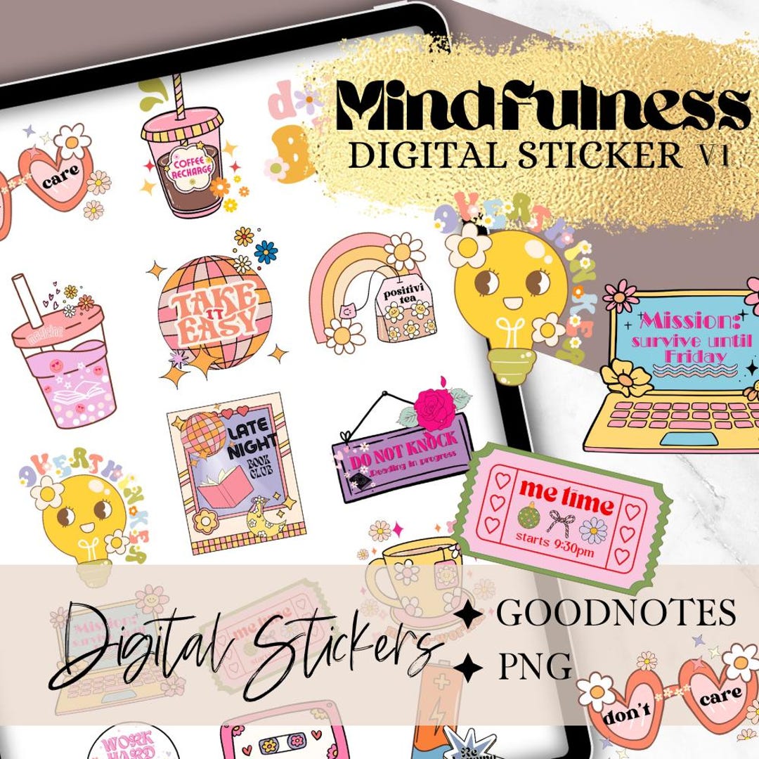 Positive Affirmation Digital Stickers, Motivational Digital Stickers ...