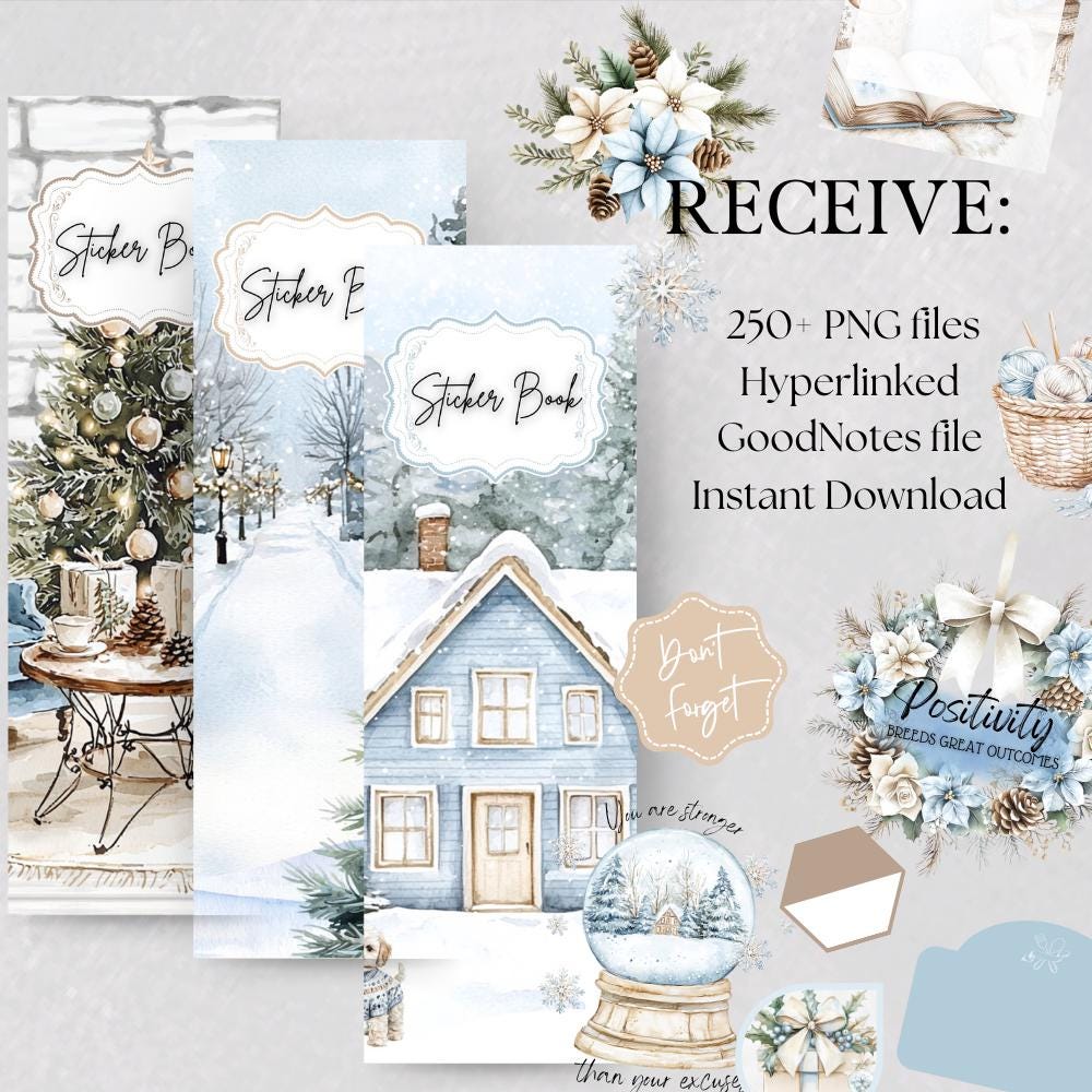WINTER DIGITAL Sticker Goodnotes, Christmas December Notability iPad ...