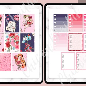 CUTE VALENTINE GOODNOTES Planner Stickers, Love Goodnotes Stickers ...