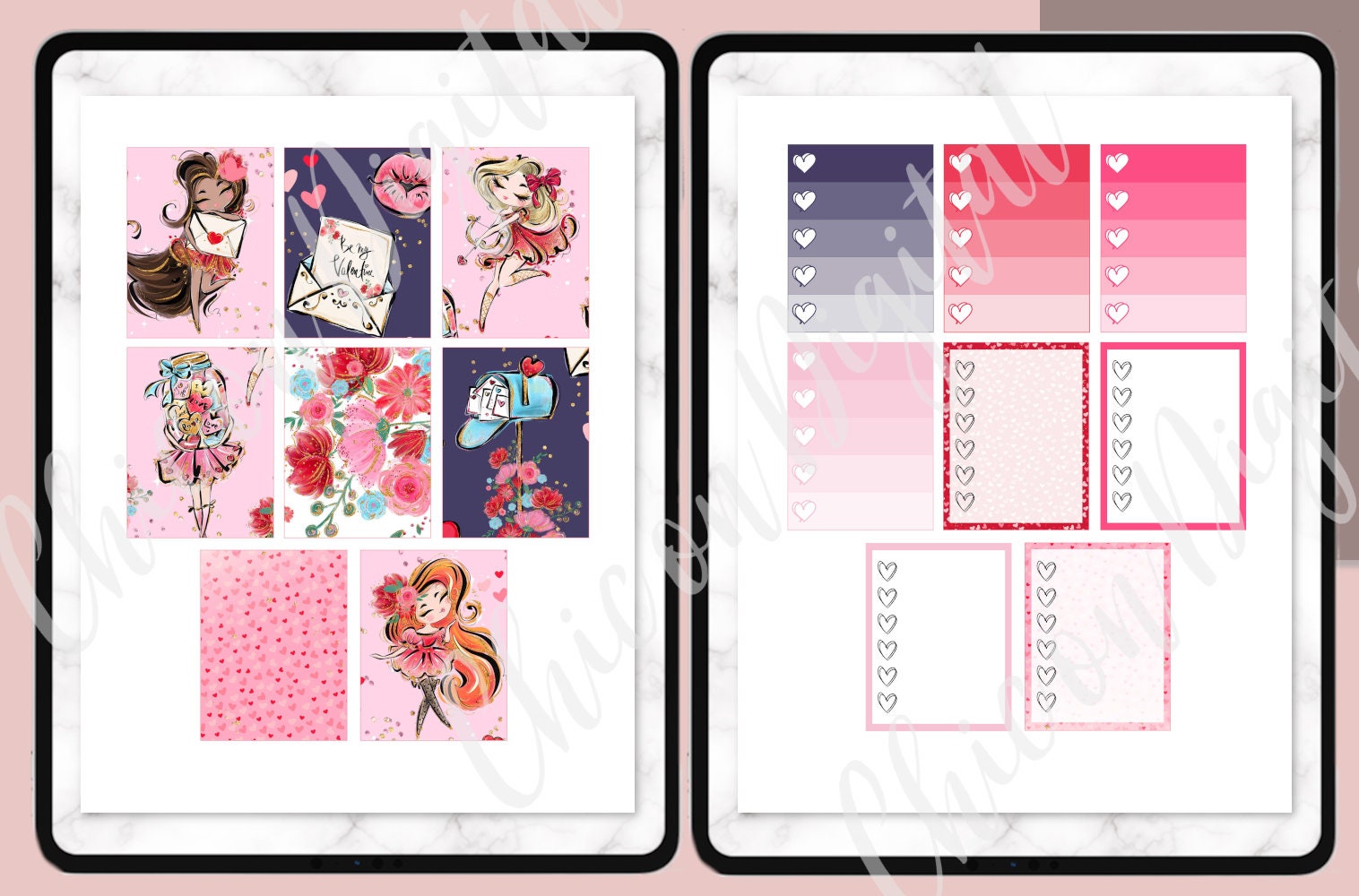 CUTE VALENTINE GOODNOTES Planner Stickers, Love Goodnotes Stickers ...