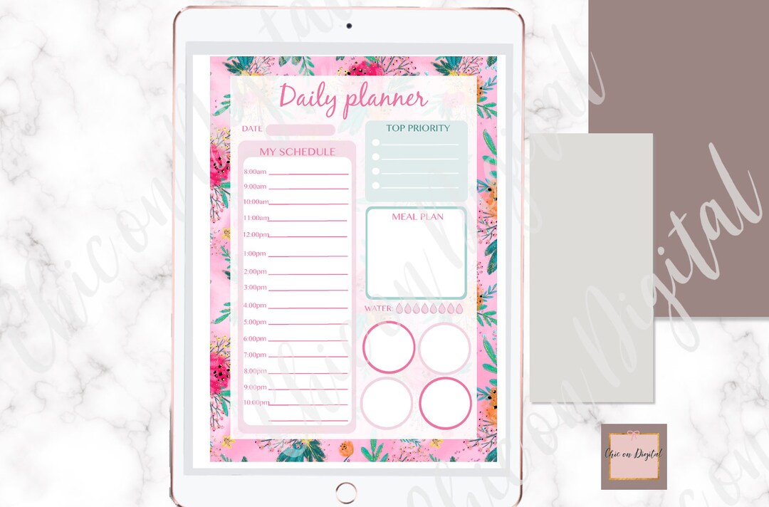 DAILY DIGITAL PLANNER, Digital Planner Goodnotes, iPad Daily Planner ...
