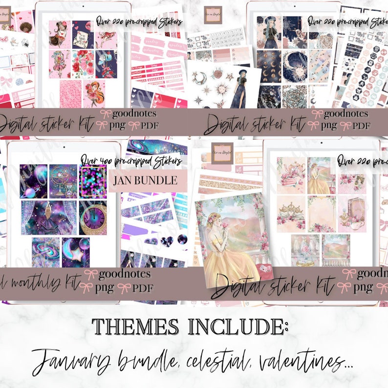 5000+ Digital Stickers Goodnotes Bundle, Whole Shop Bundle, New Year ...