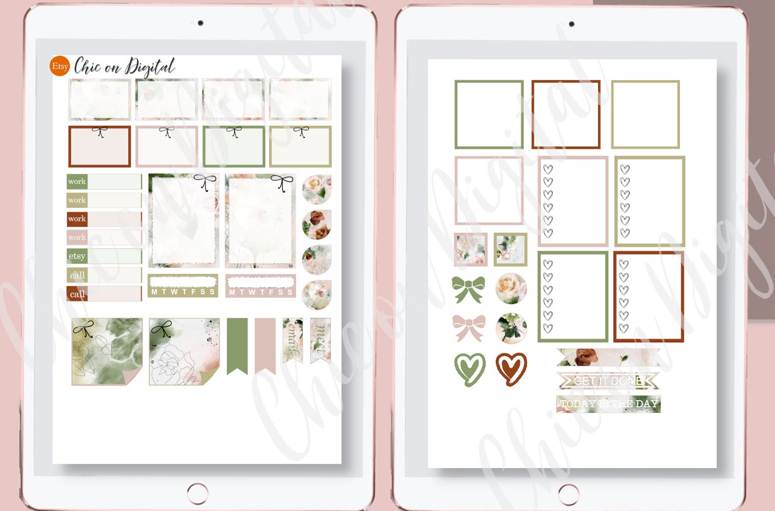 SPRING FLOWER PLANNER Goodnotes Stickers, Goodnotes Stickers, Pre ...