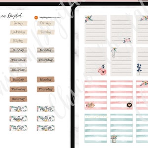 Planner Box DIGITAL Stickers, Planner Goodnotes Stickers, Dates Digital ...