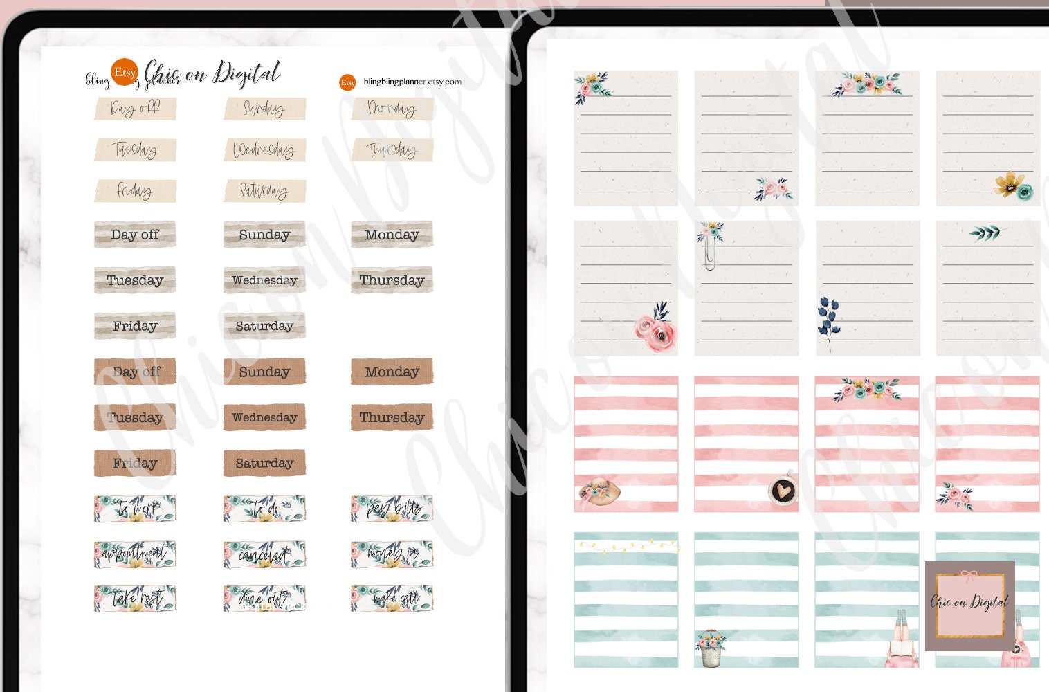 Planner Box DIGITAL Stickers Planner Goodnotes Stickers - Etsy
