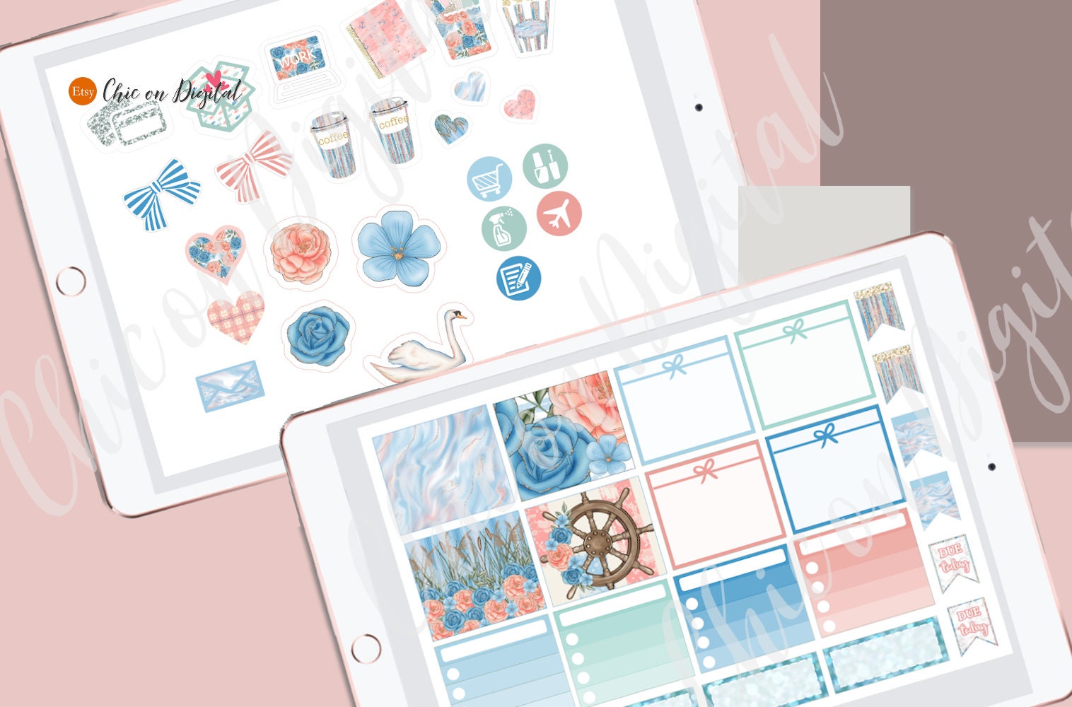 AUGUST MONTHLY KIT Digital Stickers August Goodnotes Planner - Etsy