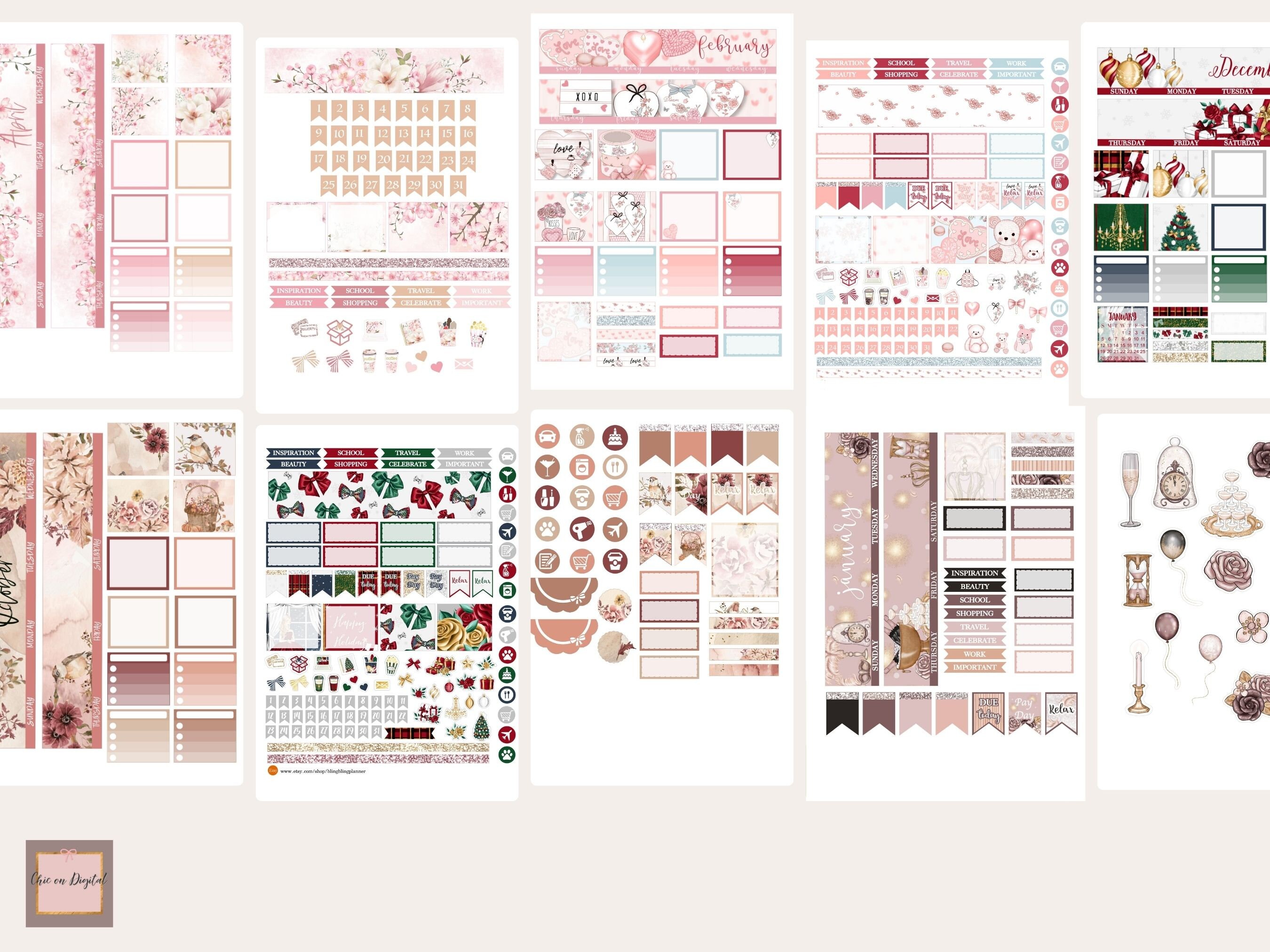 Digital Monthly Sticker Bundle, June Goodnotes Monthly Goodnotes Pack ...