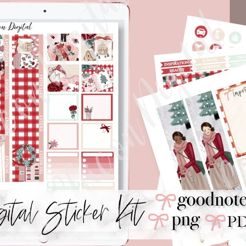 DECEMBER MONTHLY KIT Digital Stickers December Goodnotes - Etsy