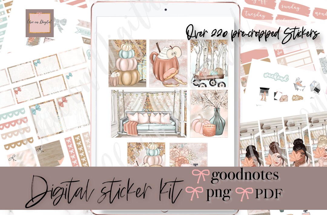 FALL GOODNOTES PLANNER Stickers, Digital Planner Stickers Goodnotes ...