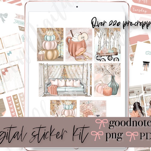 FALL GOODNOTES PLANNER Stickers Digital Planner Stickers - Etsy
