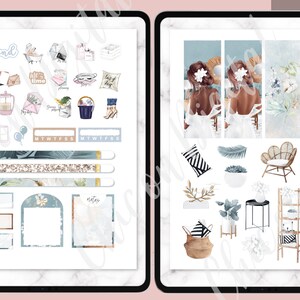 BOHO Home DIGITAL Planner STICKERS, Tropical Leave Goodnotes, Home ...