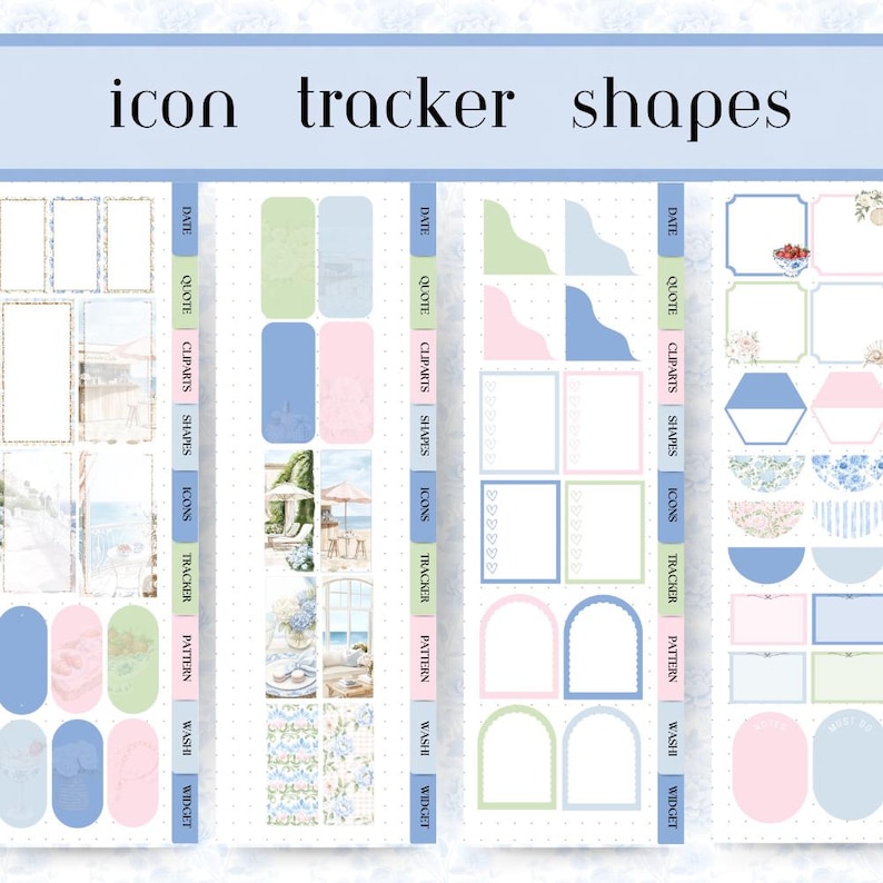 Summer Chic Goodnotes Digital Sticker, Beach Seaside Digital Sticker ...