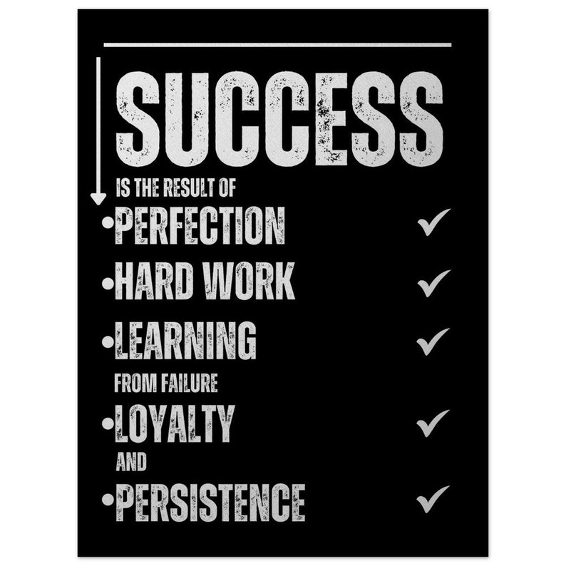Motivational success Poster - Etsy