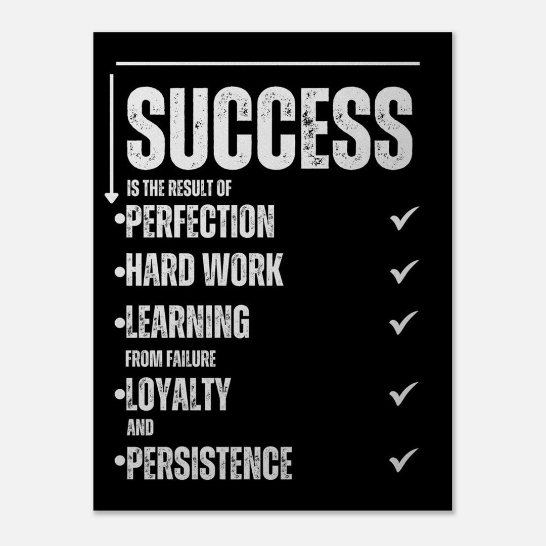 Motivational success Poster - Etsy