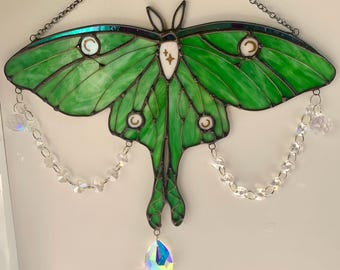 Stained Glass Luna Moth - Etsy