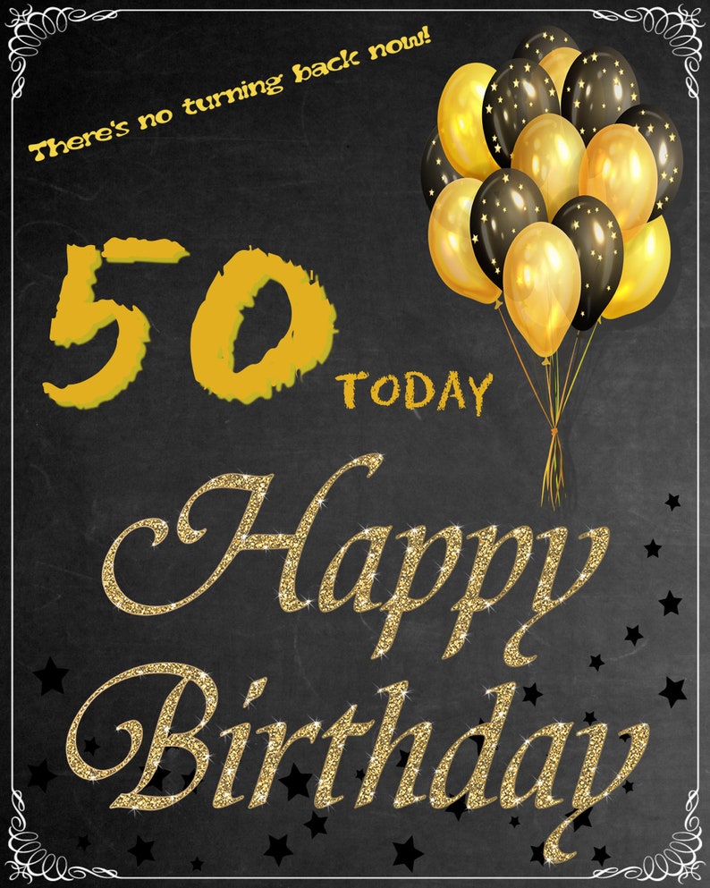 Digital 'back in 2005' Printable Chalkboard BDAY Poster Download ...