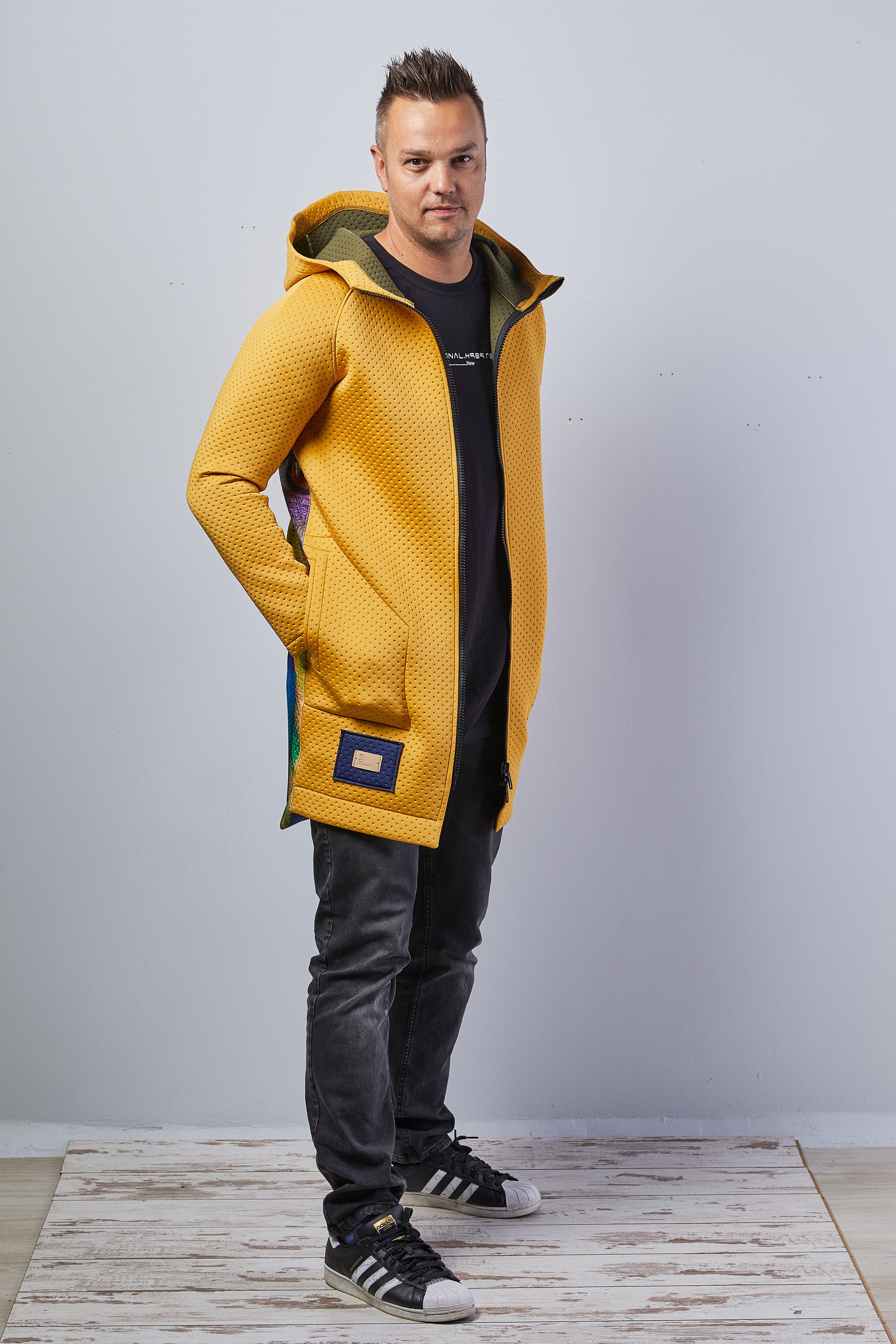 Unisex Neoprene Coat / Neoprene Jacket / Unique Print / Hand | Etsy