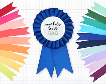World's Best Dad Award Ribbon Coloring Page Printable Download - Etsy