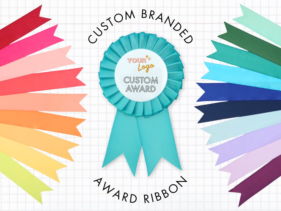 YOUR LOGO - CUSTOM Double Tail Satin Award Ribbon - Etsy