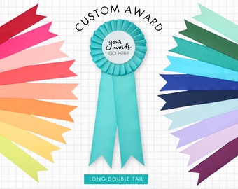 CUSTOM Satin Award Ribbon Double Tail - Etsy