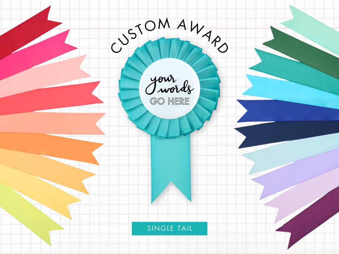CUSTOM Satin Award Ribbon - Single Tail - Etsy