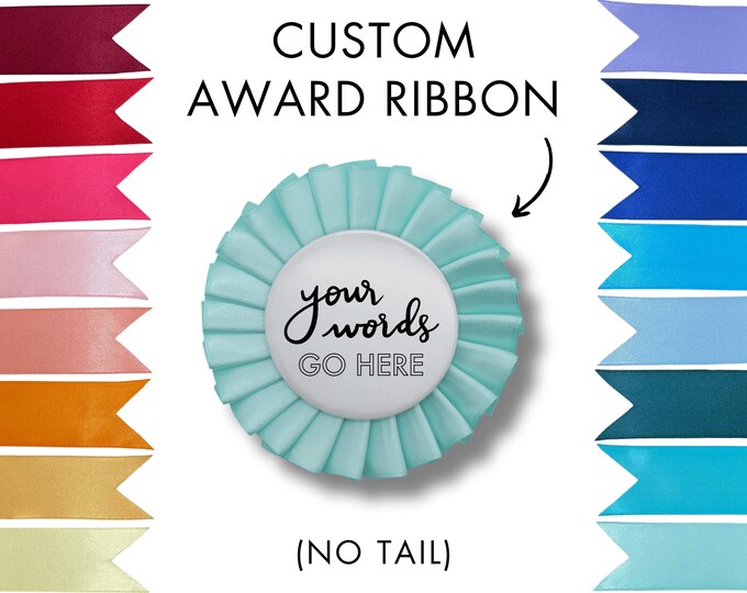 CUSTOM Satin Award Ribbon No Tail - Etsy