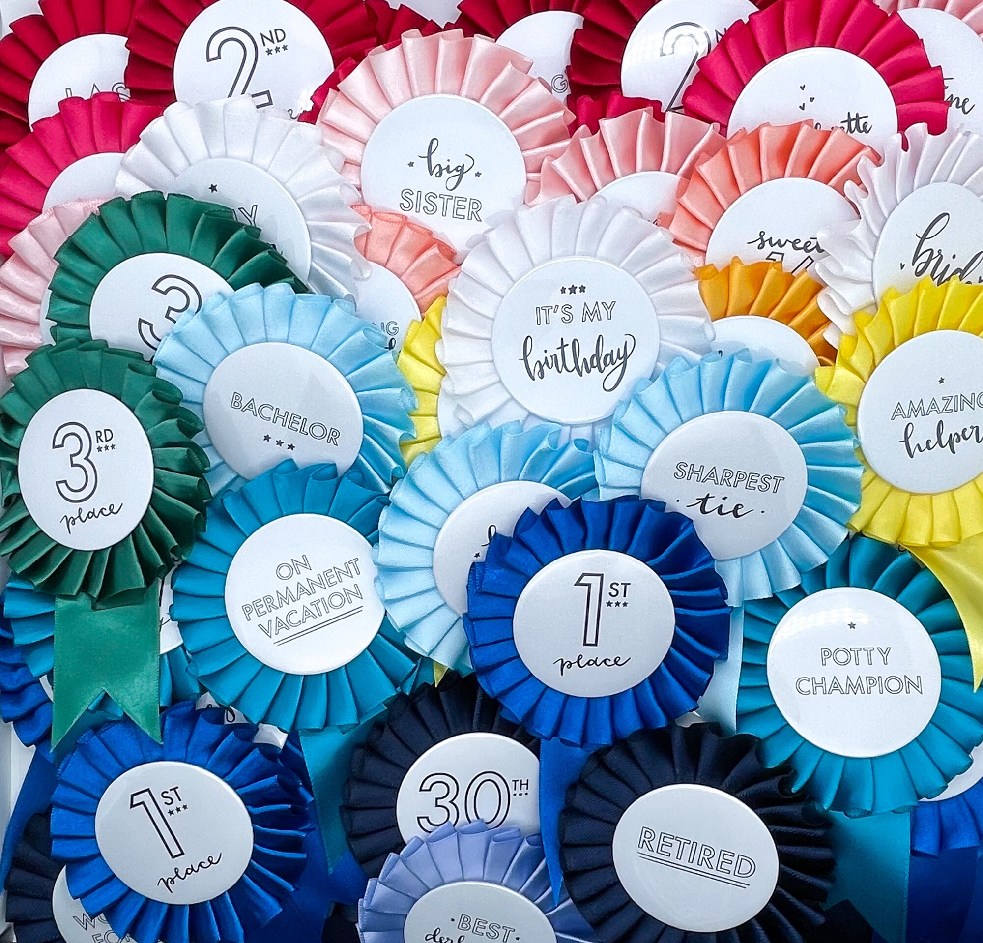 1st 2nd and 3rd Place Traditional Satin Award Ribbon Set of - Etsy