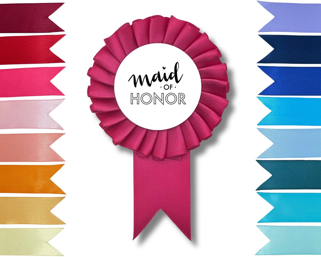 Maid of Honor Satin Award Ribbon - Etsy