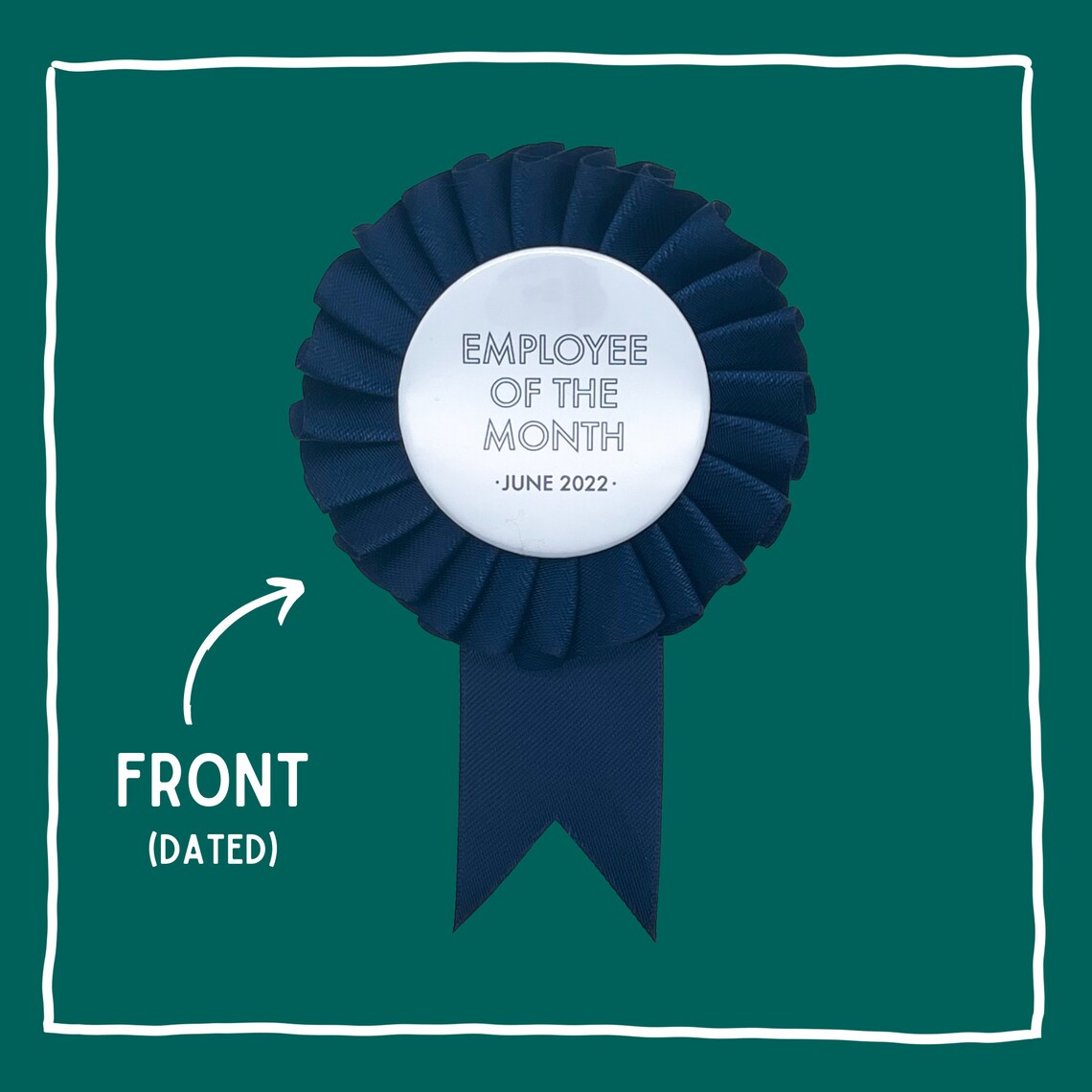 Employee of the Month dated and Undated Satin Award Ribbon | Etsy