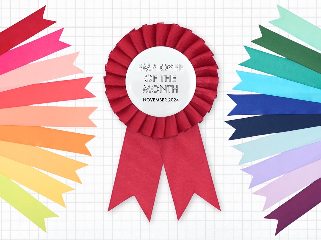 Employee of the Month (dated and Undated) Satin Award Ribbon - Etsy