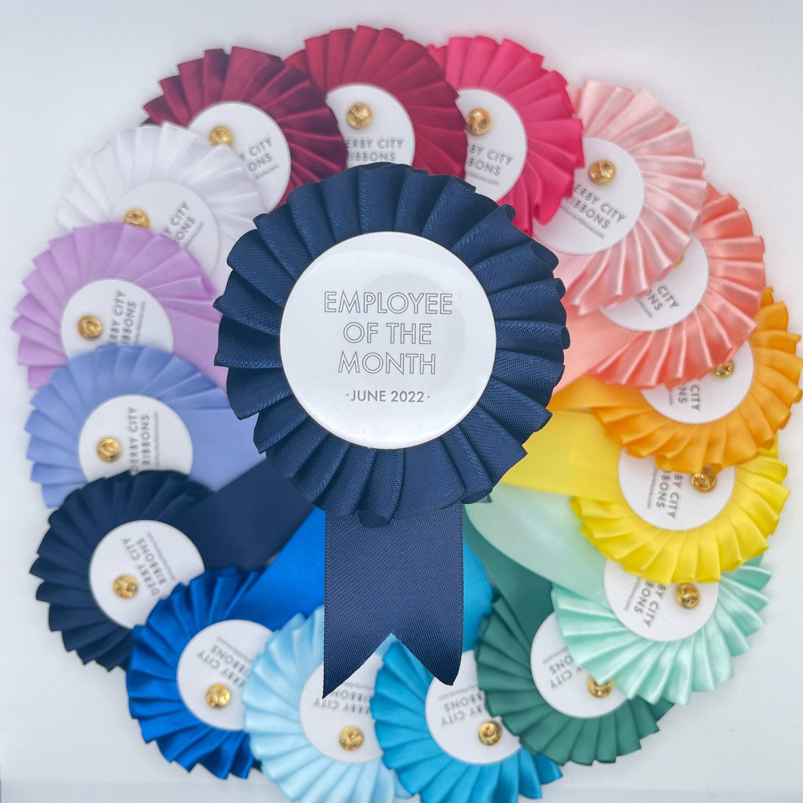 Employee of the Month dated and Undated Satin Award Ribbon - Etsy