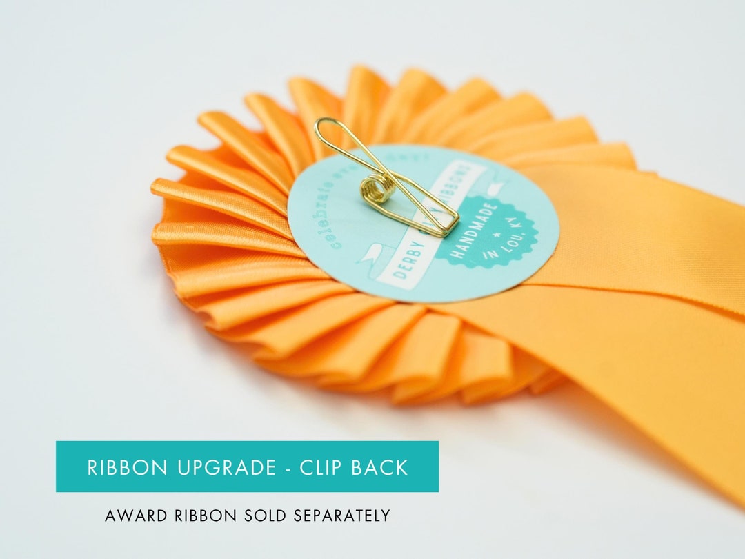 Ribbon UPGRADE: Clip Back (award Ribbon Sold Separately) - Etsy