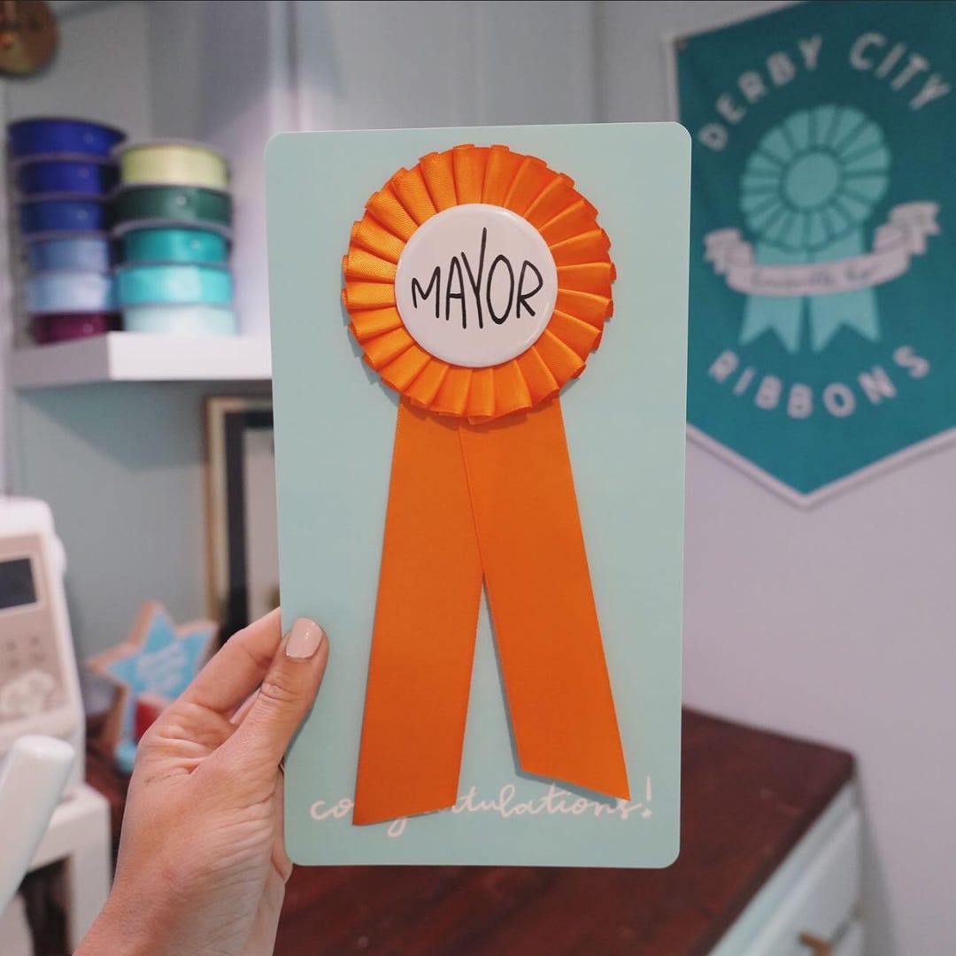 Mayor Satin Award Ribbon - Costume Accessory - Etsy