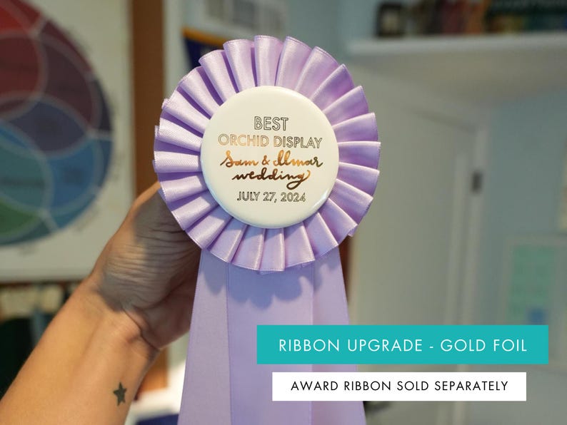 Ribbon UPGRADE: Gold Foil (award Ribbon Sold Separately) - Etsy