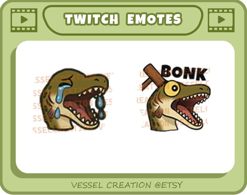 Twitch Emote / Cute Lizard Emotes Pack (bonk, Happy, Crying, Angry ...