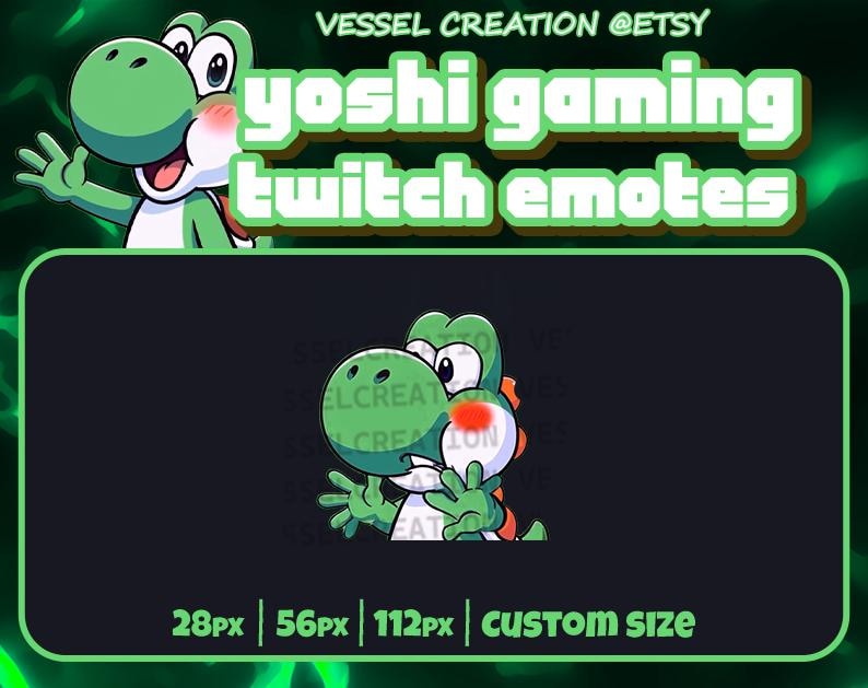 Yoshi Twitch Animated Emote Pack 5x / Yoshi Emote / Super Smash Bros ...