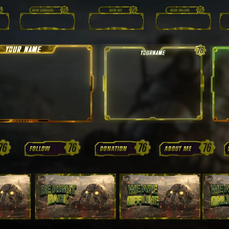 Fallout Stream Overlay - Etsy