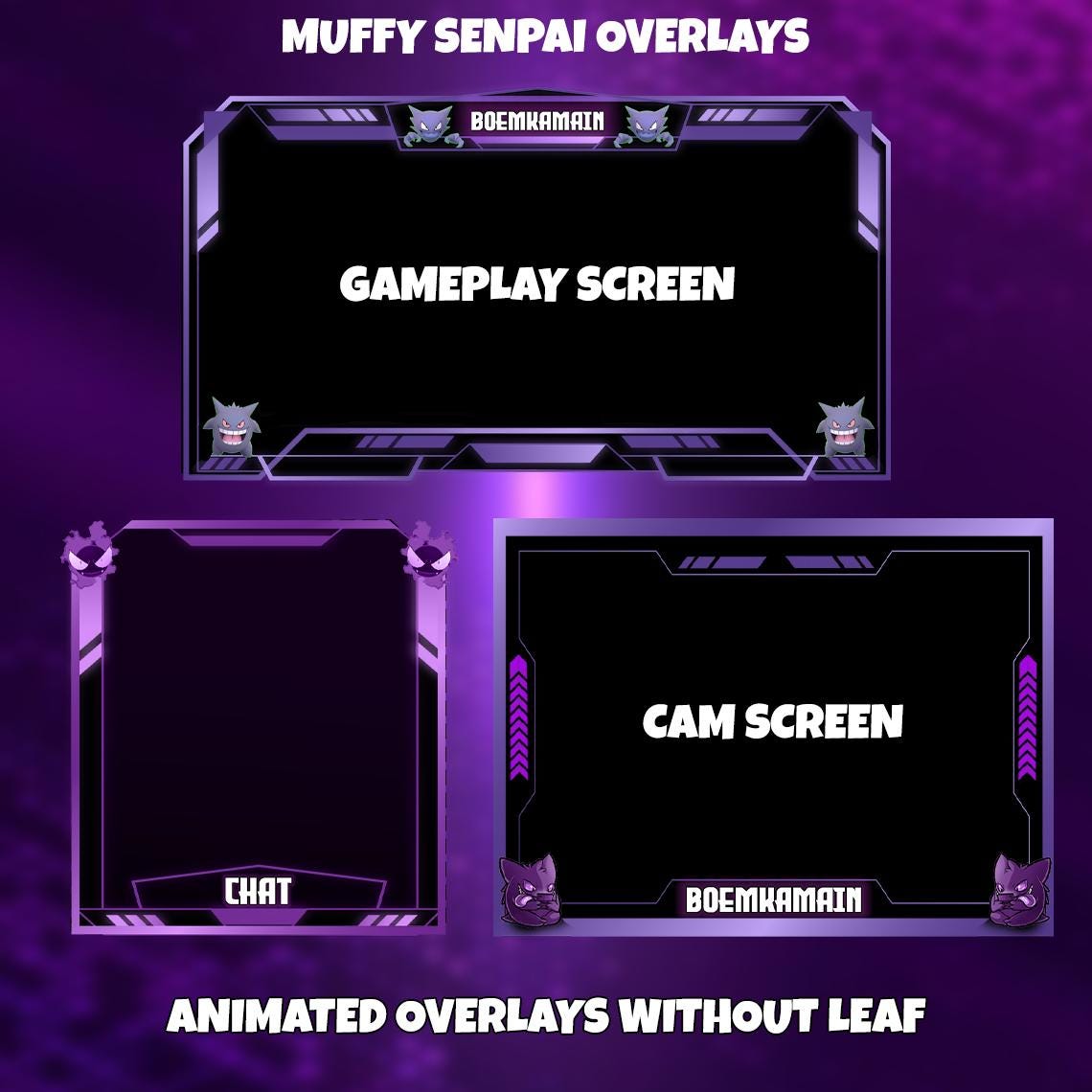 Stream Overlay + Twitch Panels / Pokémon Layout / Customize / Gengar ...