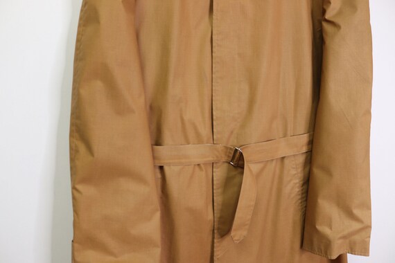 60s Beige Trench Coat in waxed waterproof cotton size… - Gem