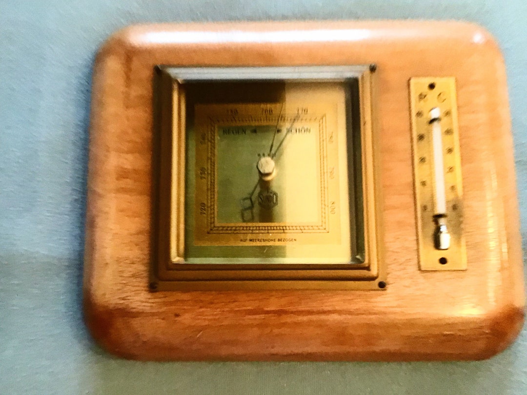 Vintage Weather Station: Barometer and Thermometer Sundo, 1960s ...
