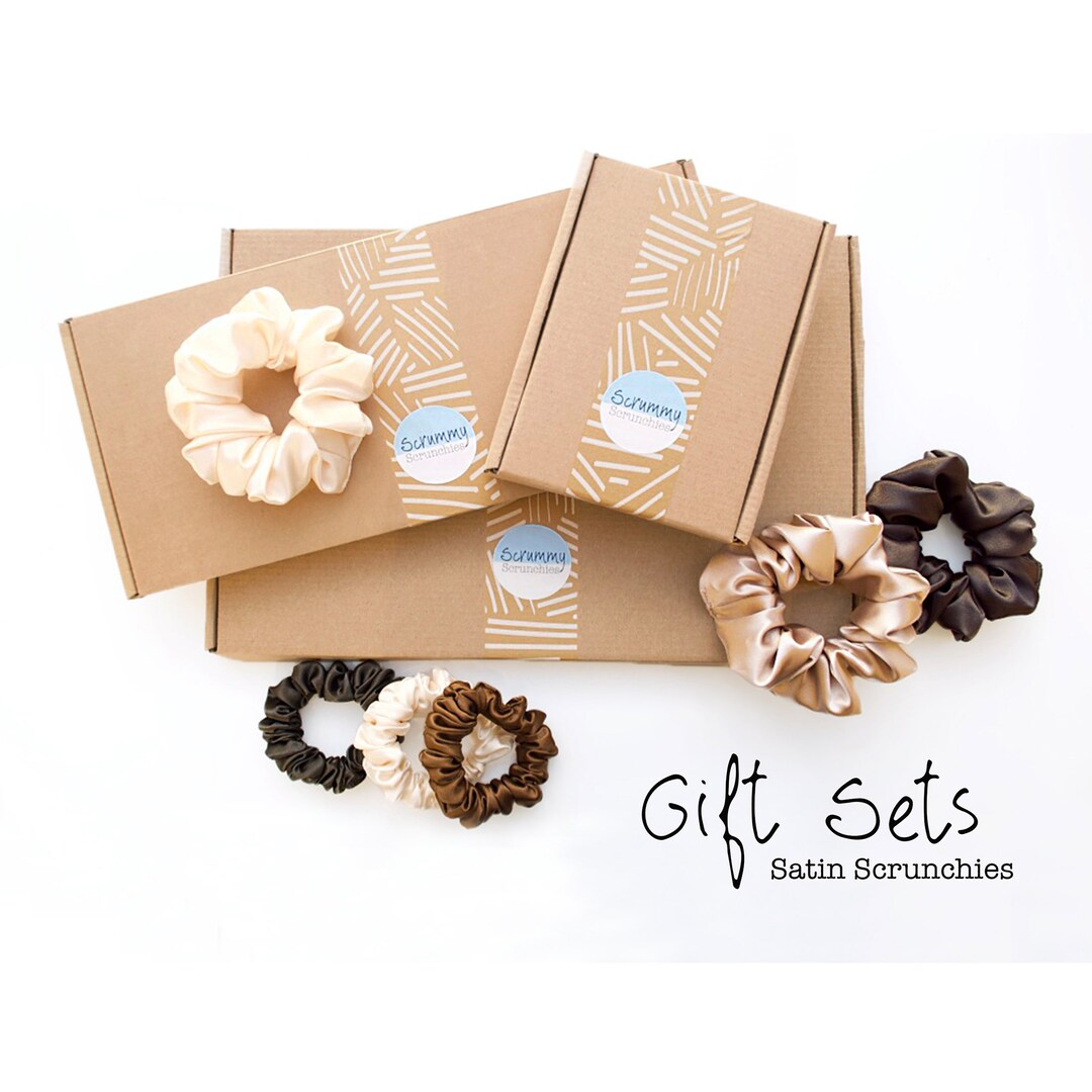 Satin Scrunchies Gift Set * Birthday Scrunchies Gift Box * Satin ...