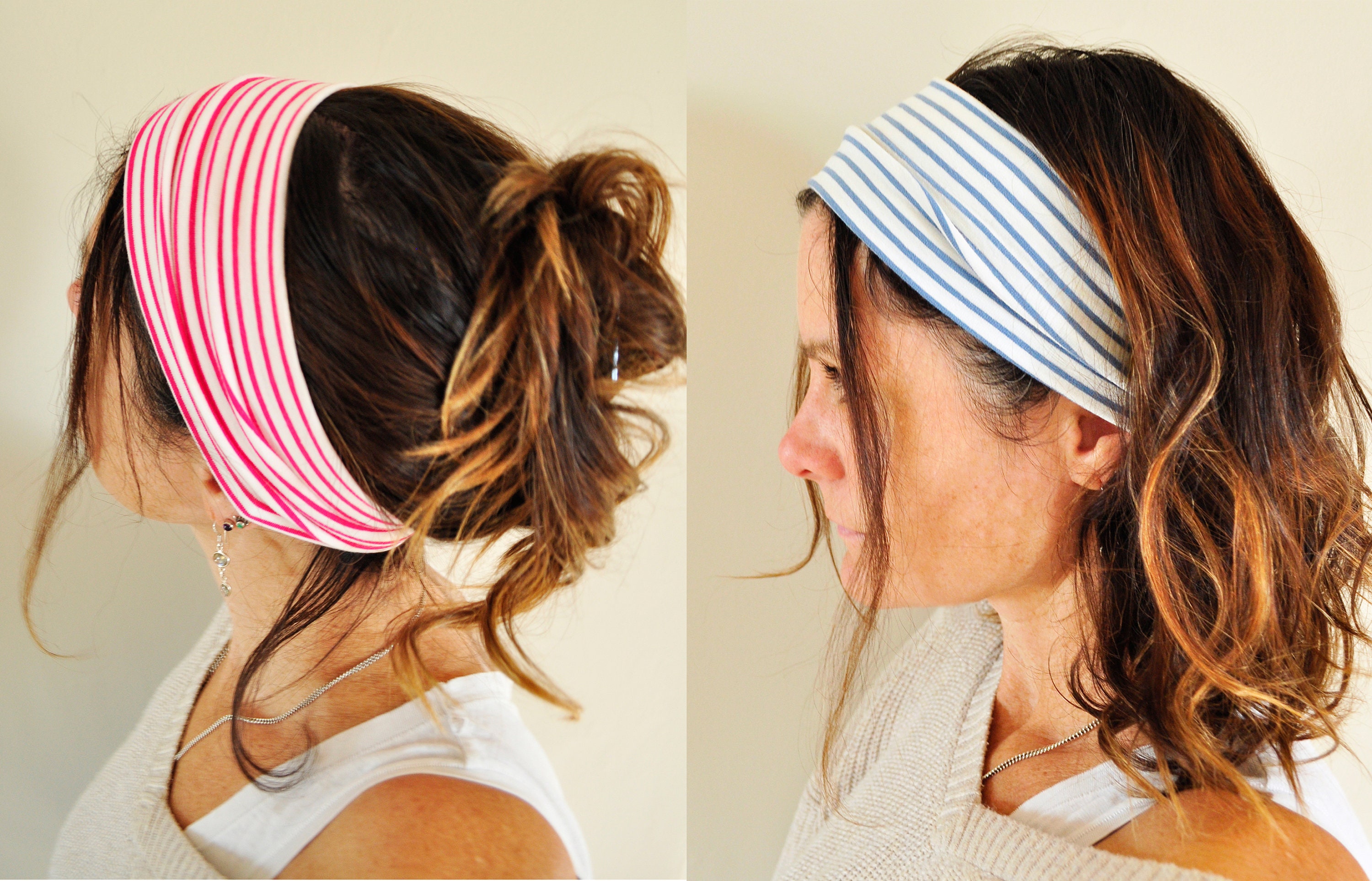 Stretchy Striped Headbands * 6 Colours * Stripy Stretch Headband ...