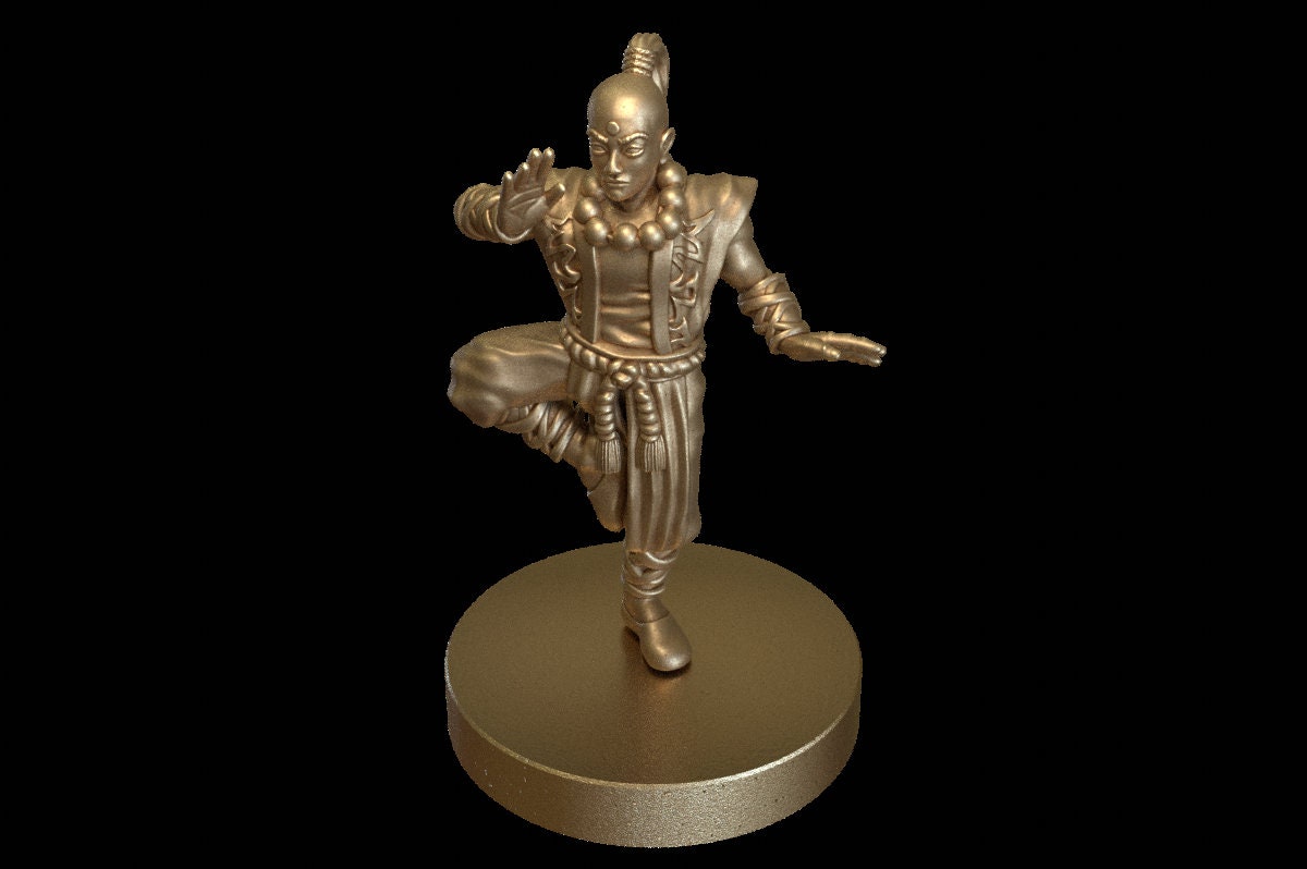 Female Monk in Premium Bronze Metal Miniature 30mm-60mm-120mm Scale by ...